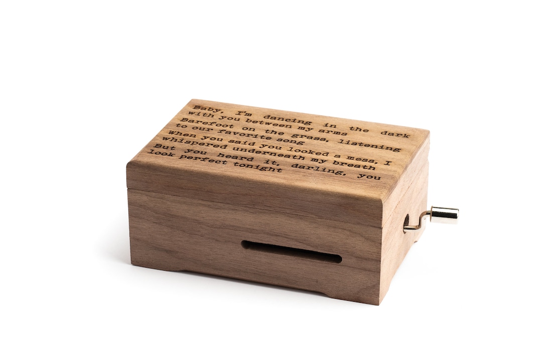 Ed Sheeran 'perfect' Song Lyrics Engraved Music Box - 15 Notes ...