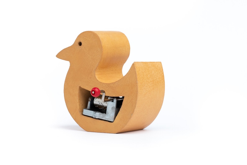 Handed painted Yellow duck music box. More than 60 available | Etsy