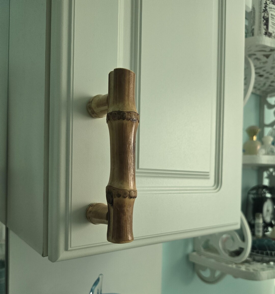 Real Bamboo Wood Bath/kitchen Cabinet/drawer Pull/knob Large HD - Etsy