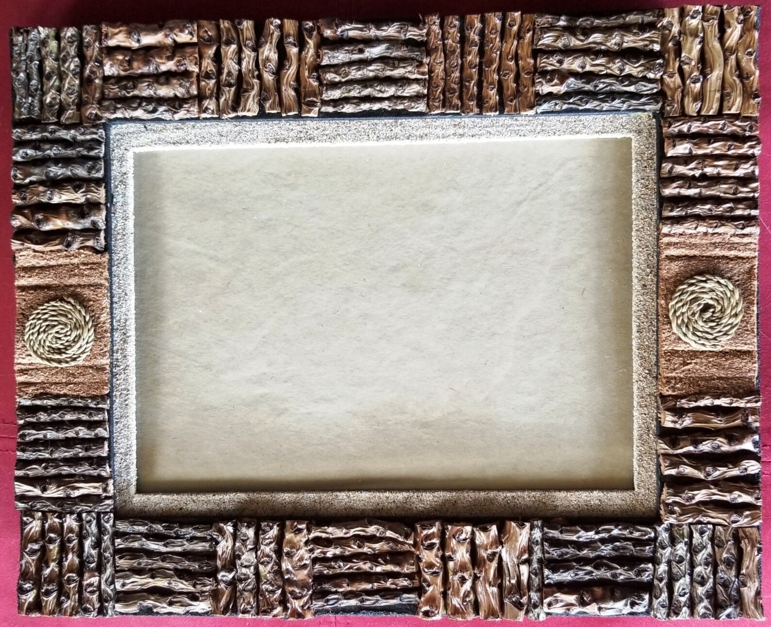 Real Coconut Fiber Twig 5x7 Photo Picture Frame Unique and - Etsy