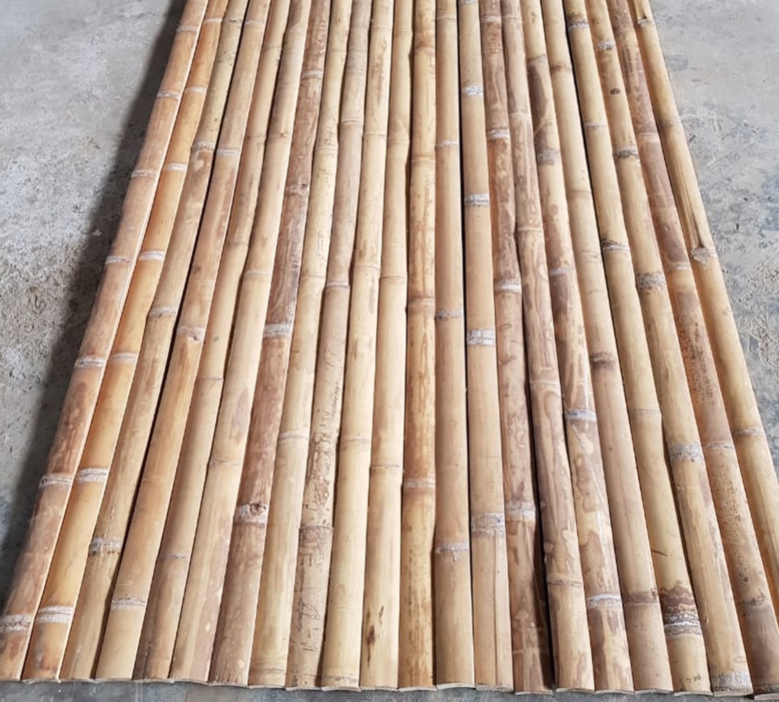Bamboo Slats/ Flat Poles/planks Building Material for Walls, Celing ...