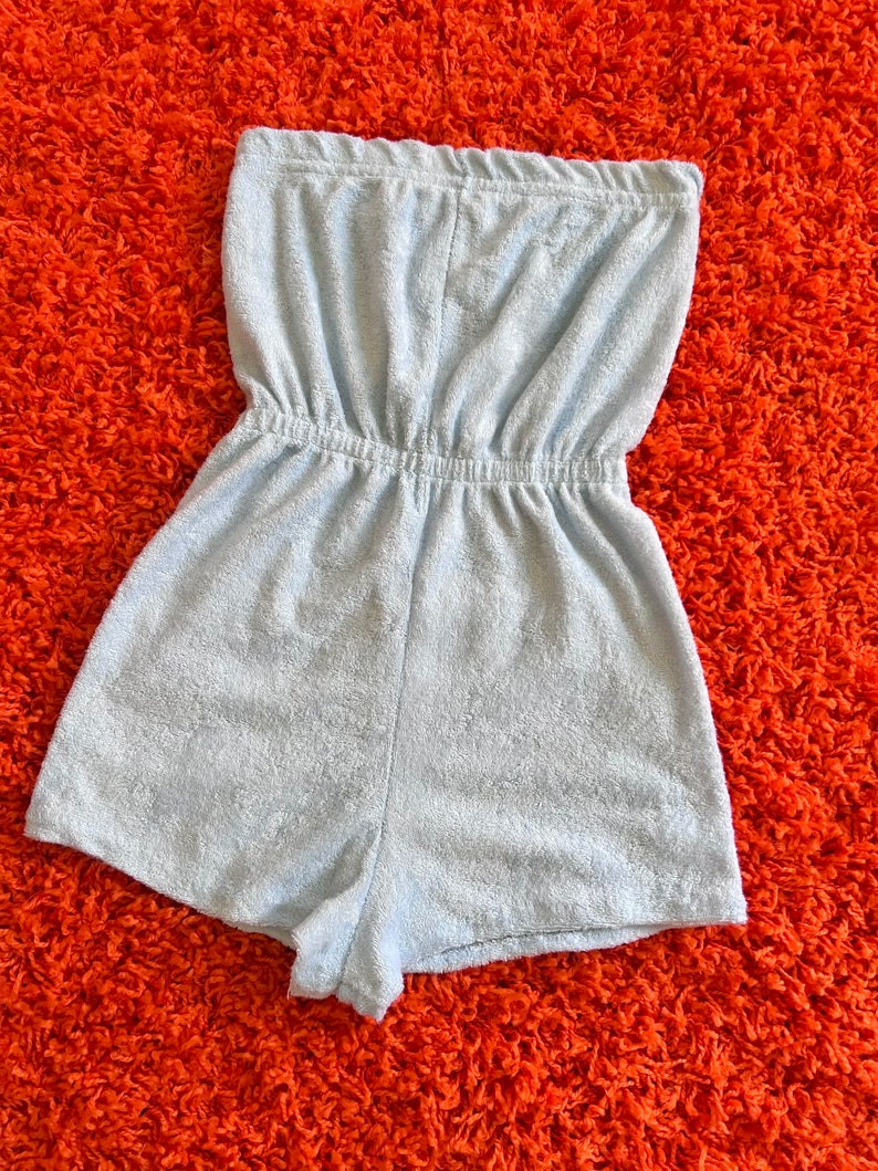 Vintage 1980s Terry Cloth Romper // XS S // Retro 70s 80s - Etsy