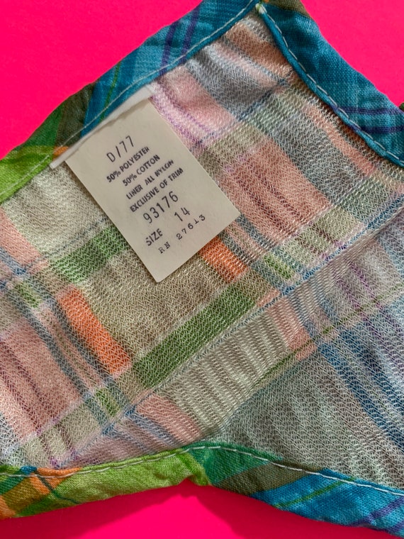 Deadstock 1960s plaid bikini // tag size girls 14 // … - Gem