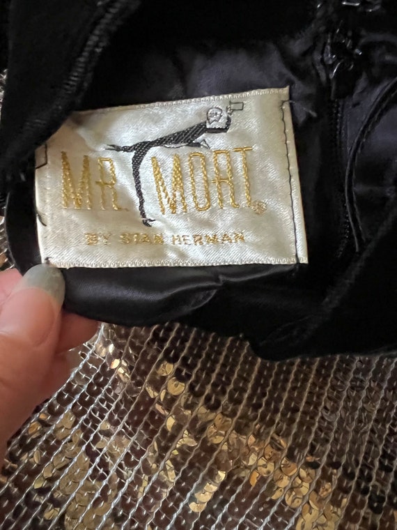 1960s Mr Mort velvet + sequin party dress // XS-S // … - Gem