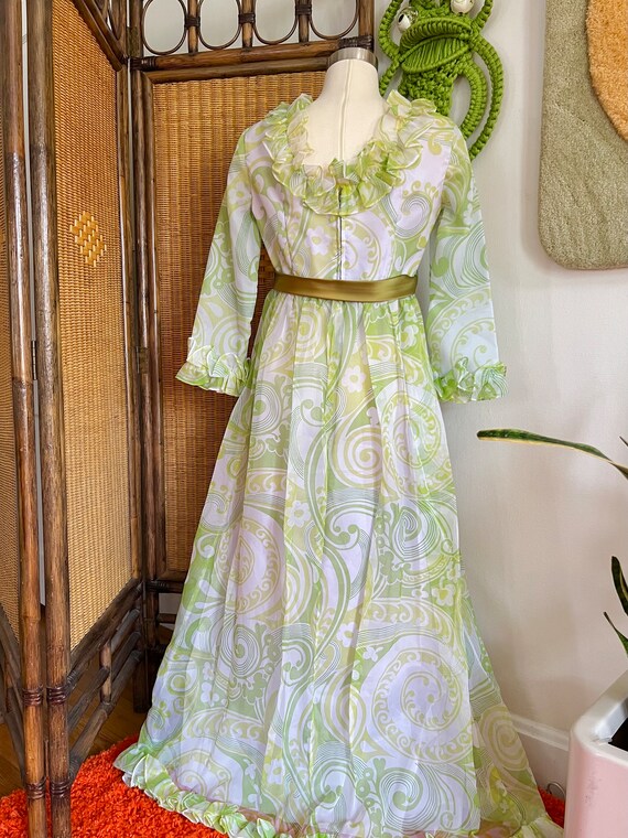 1960s Lorrie Deb psychedelic print party dress // M-… - Gem
