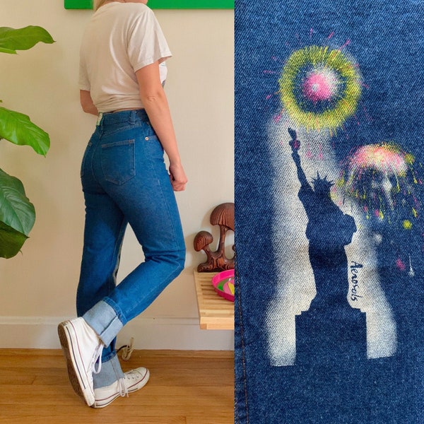 Hand Painted Jeans - Etsy