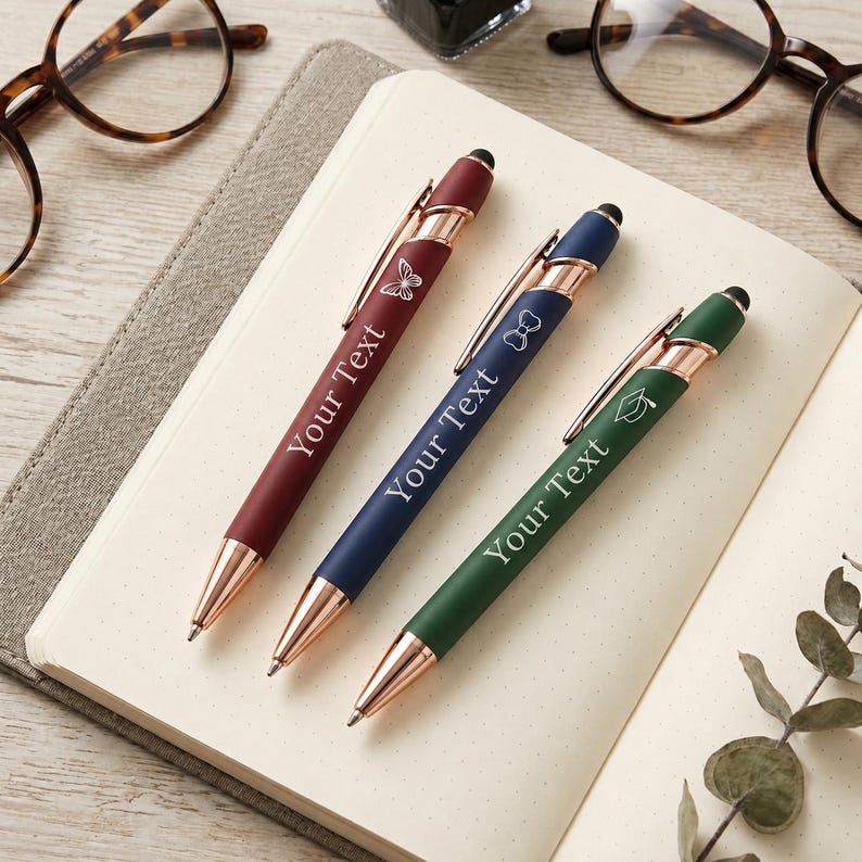 Custom Metal Pens With Name or Logo, Stylus Pen, Teacher Gift - Etsy