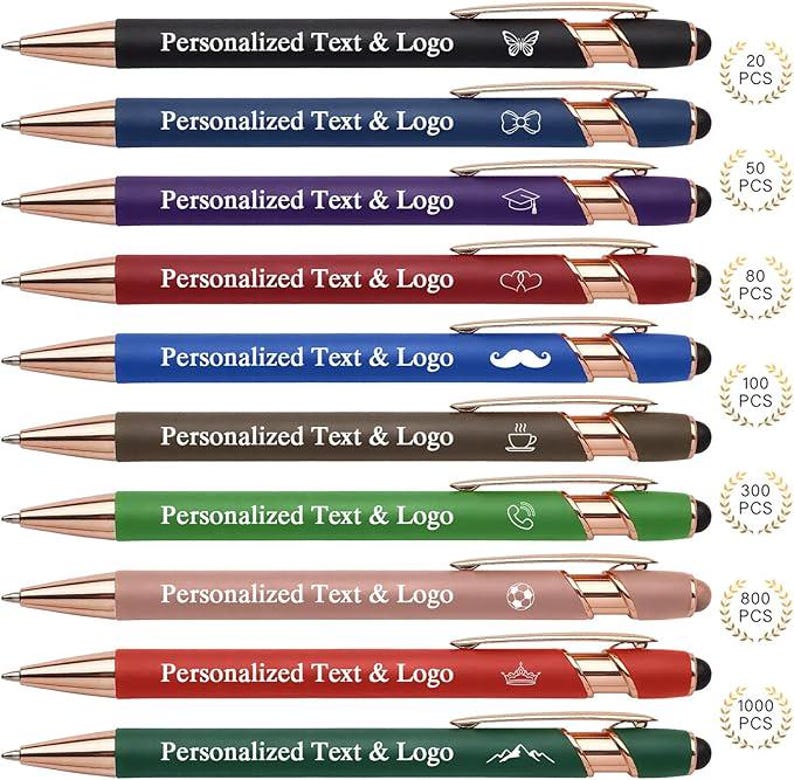 Custom Metal Pens With Name or Logo, Stylus Pen, Teacher Gift - Etsy