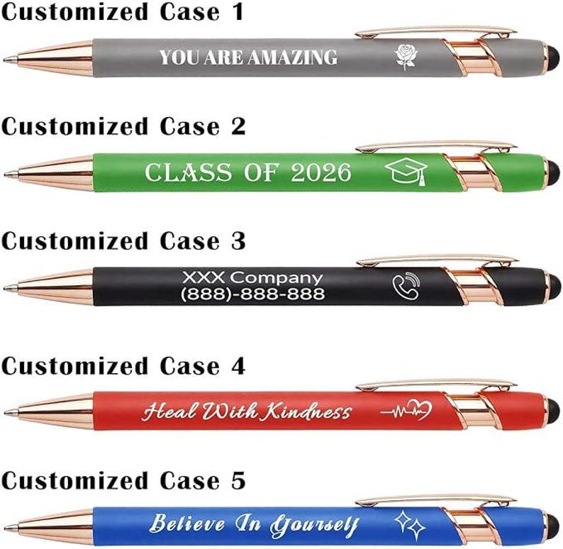 Custom Metal Pens With Name or Logo, Stylus Pen, Teacher Gift - Etsy