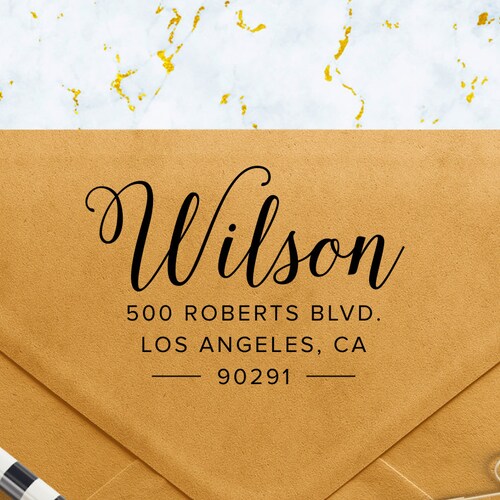 Custom Script Return Address Stamp Self Inking - Etsy