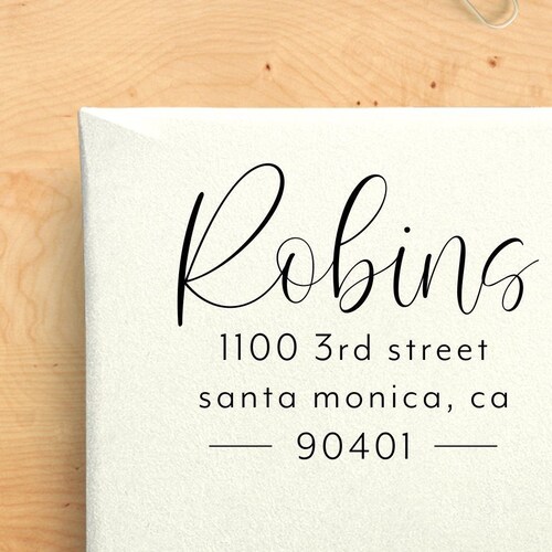 Family Monogram Return Address Stamp Personalized Custom - Etsy