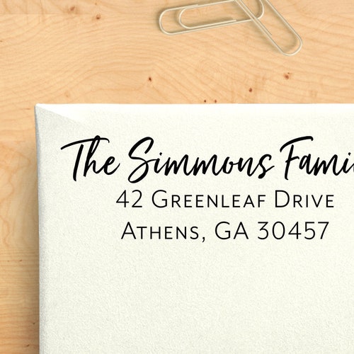 Custom Script Return Address Stamp Self Inking | Etsy