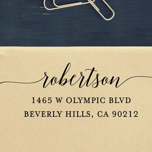 Custom Script Return Address Stamp Self Inking - Etsy