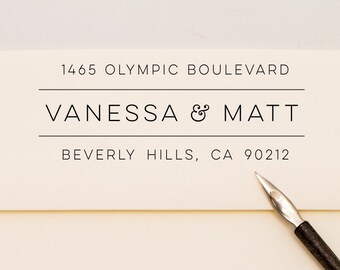 Address Stamp Script Custom Self Inking Return Address Stamp - Etsy