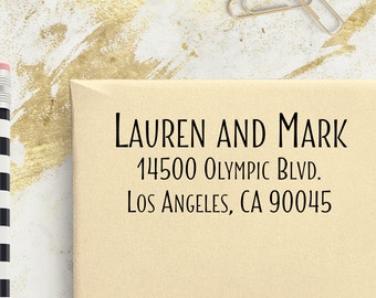 Address Stamp Script Custom Self Inking Return Address Stamp - Etsy