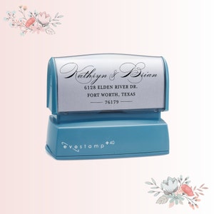 Custom Script Address Stamp - Elegant Chic Self Inking Return Address ...