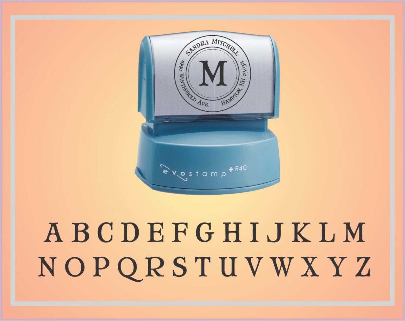 Family Monogram Return Address Stamp - Personalized Custom Self Inking ...