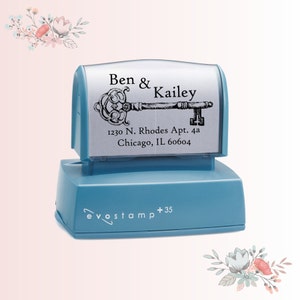 Vintage Work Key Return Address Stamp - Personalized Self Inking ...