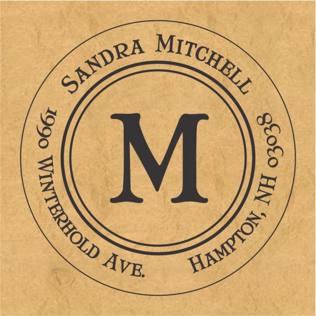 Professional Monogram Return Address Stamp - Personalized Custom Preink ...