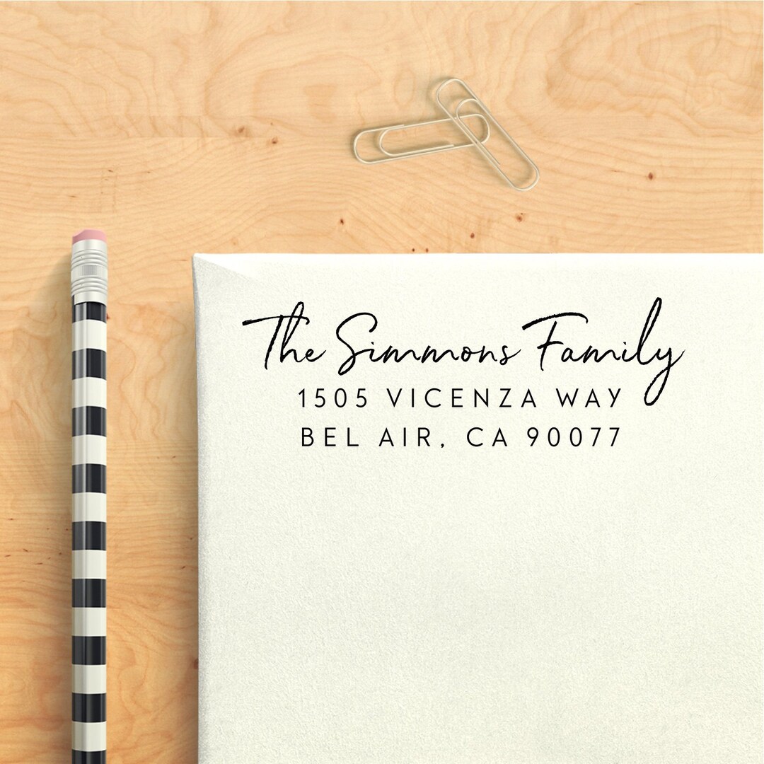 Return Address Stamp, Self Inking, Personalized, Housewarming, Couples ...
