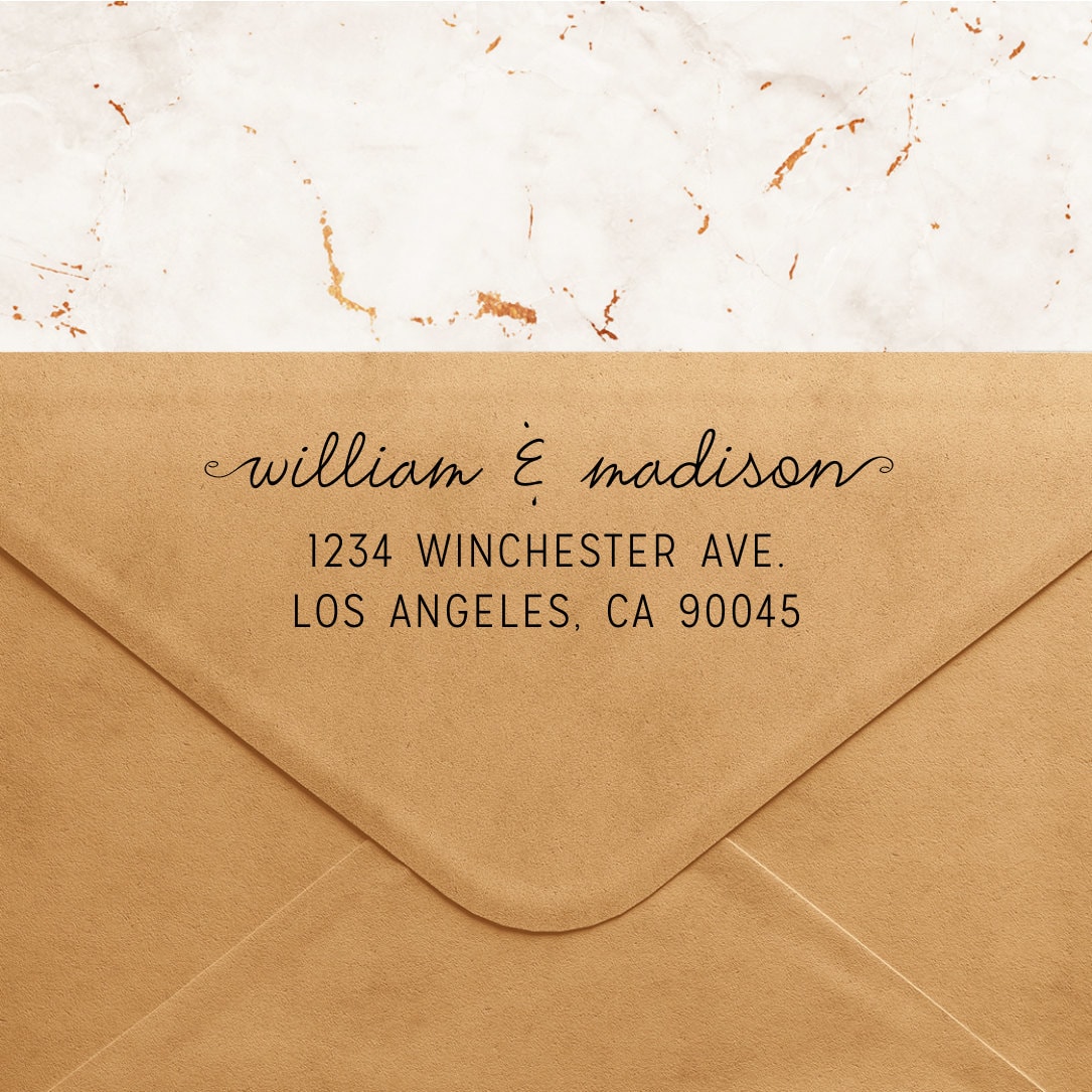 Custom Address Stamp Cursive Pen Self Inking Return Address | Etsy