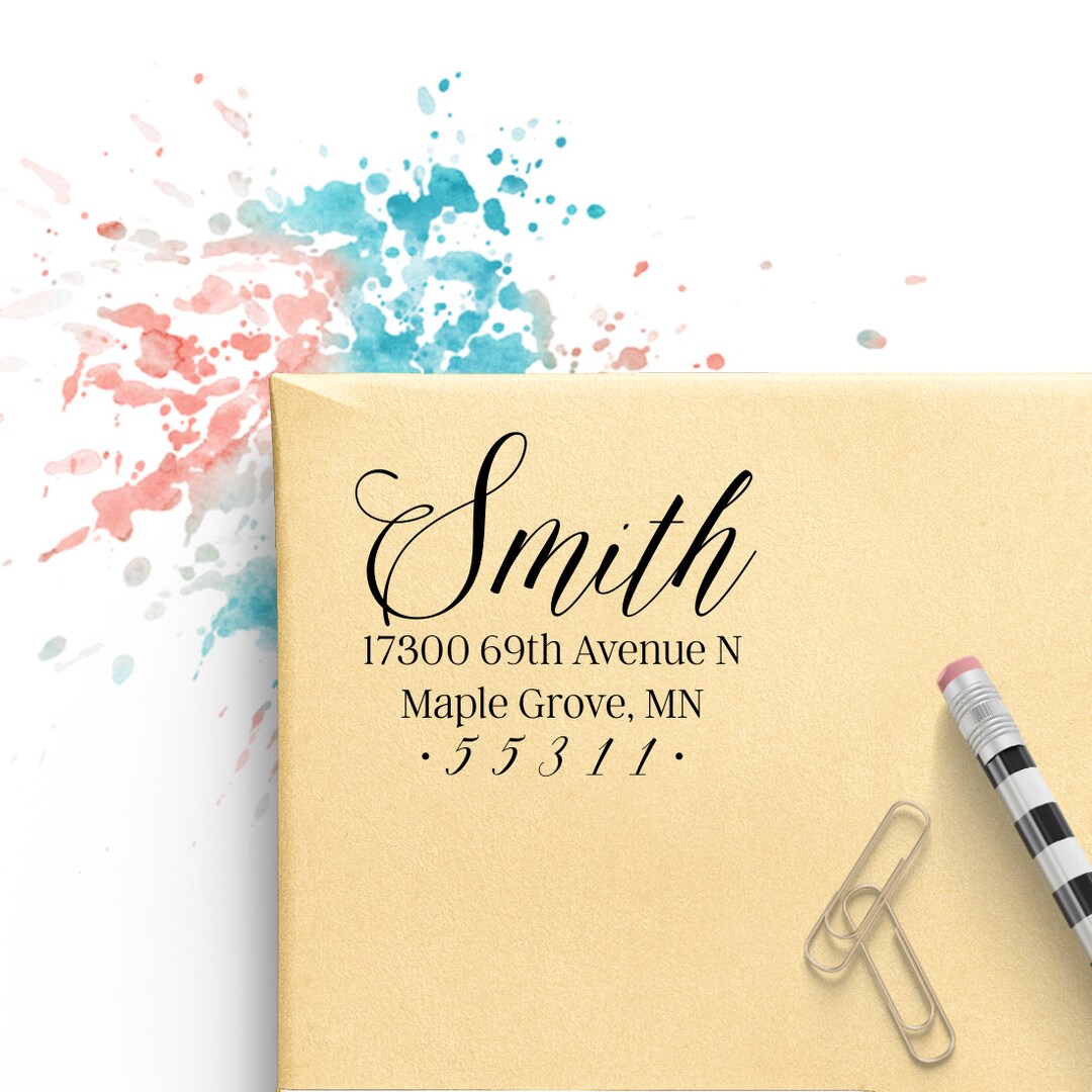 Custom Address Stamp, Personalized Address Stamp, Self Ink Custom ...