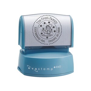 Frosty Snowman Return Address Stamp - Self Inking Christmas Winter ...