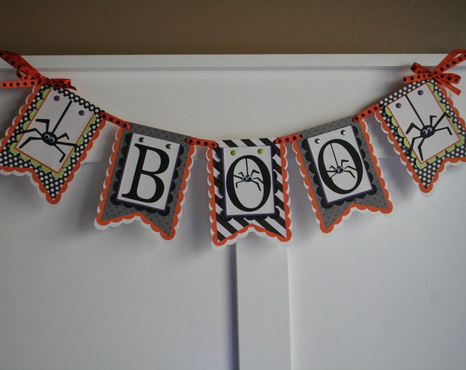 BOO Halloween Banner! BOO Halloween Bunting! BOO Halloween Garland! - Etsy