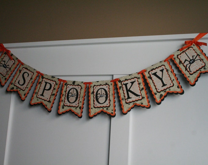HALLOWEEN spooky Banner Halloween Spooky Bunting - Etsy