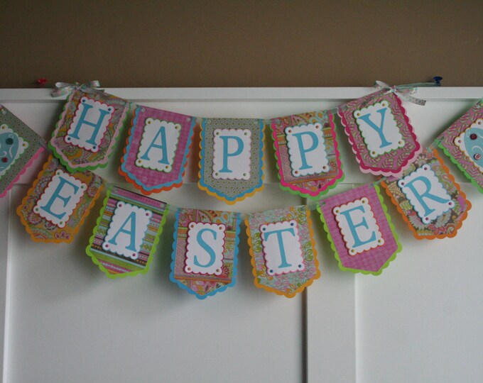 Happy Easter Banner! Easter Bunting! Easter Garland! Happy Easter ...