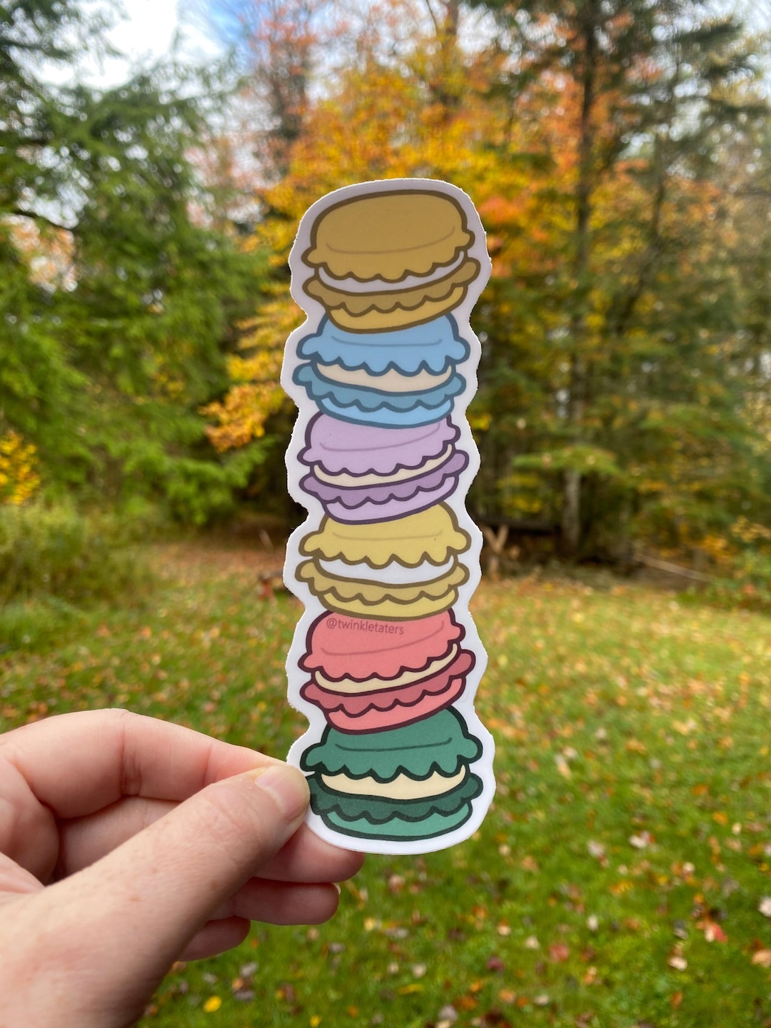 Macaron Tower Vinyl Sticker, Cute Macaroon Stack, Decoration for Water ...