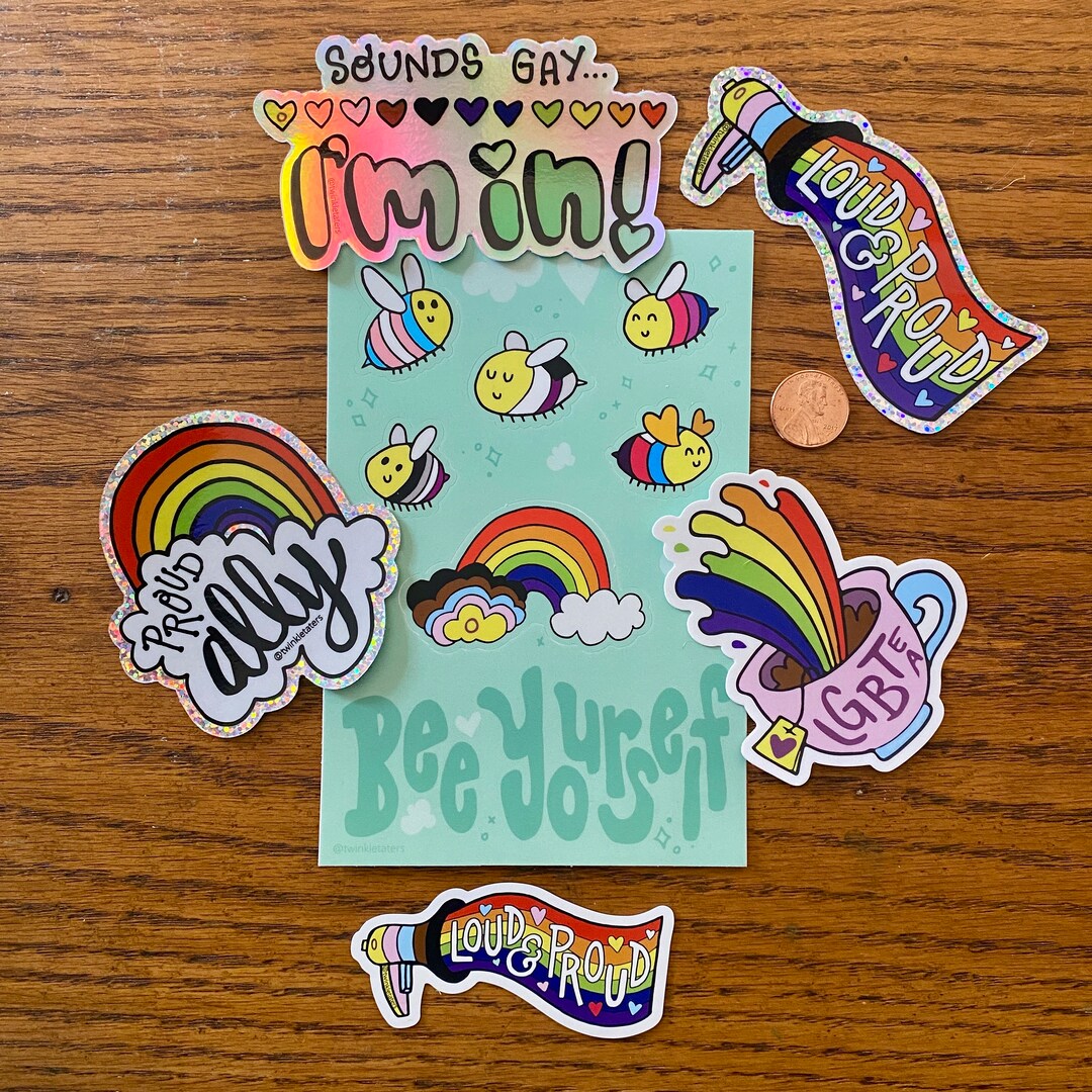 Colorful LGBTQ Queer Pride Sticker Pack Magnet Set Perfect for Pride ...