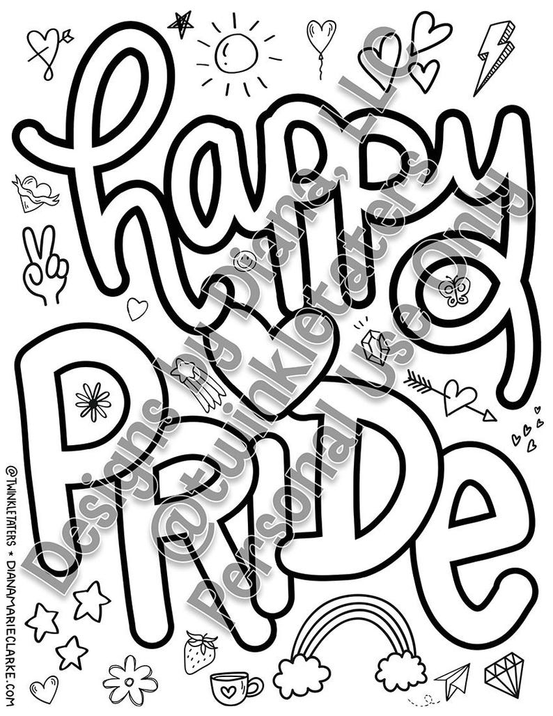 LGBTQ Pride Coloring Pages: Queer Rainbows Theme, Advanced for Adults ...
