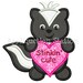 Stinkin' Cute Skunk with Heart Valentines Applique Machine | Etsy