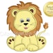 Applique Lion Machine Embroidery Design Zoo Baby Cub Jungle Boy Cute ...