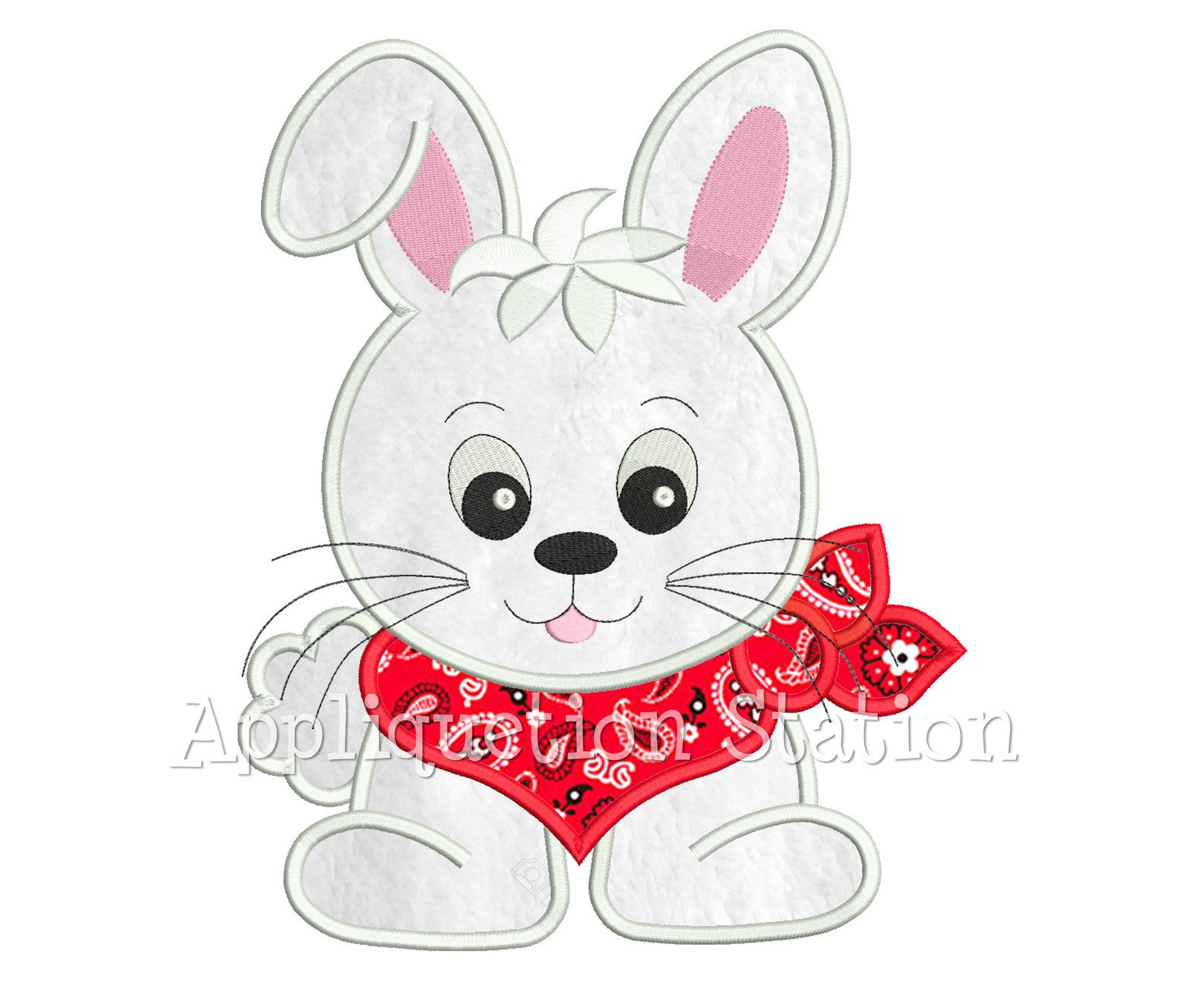 Applique Bunny Machine Embroidery Design Bandana Baby Rabbit - Etsy