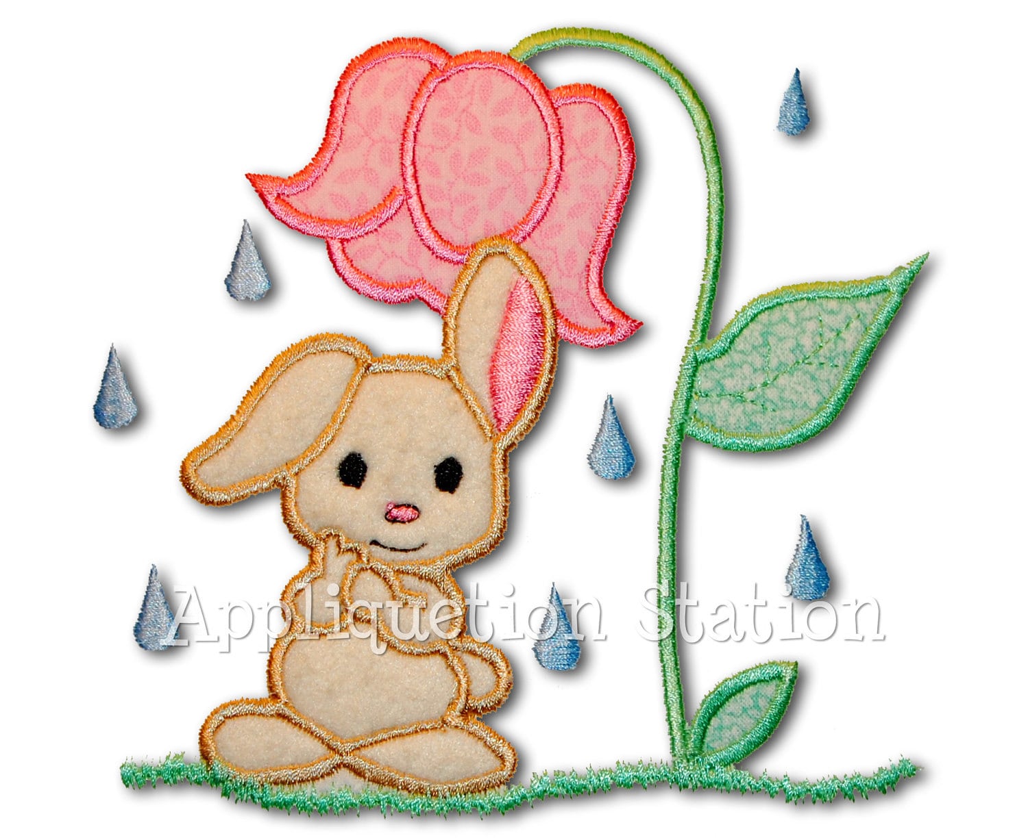 Kits & How To Easter bunny machine embroidery design Rabbit flowers ...