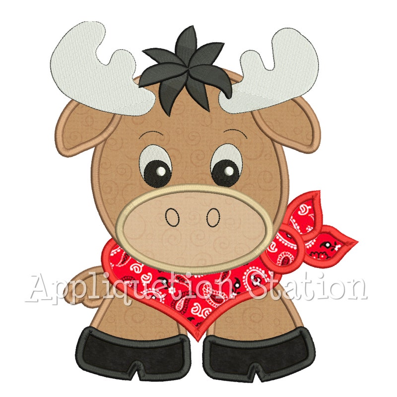 Moose Applique - Etsy