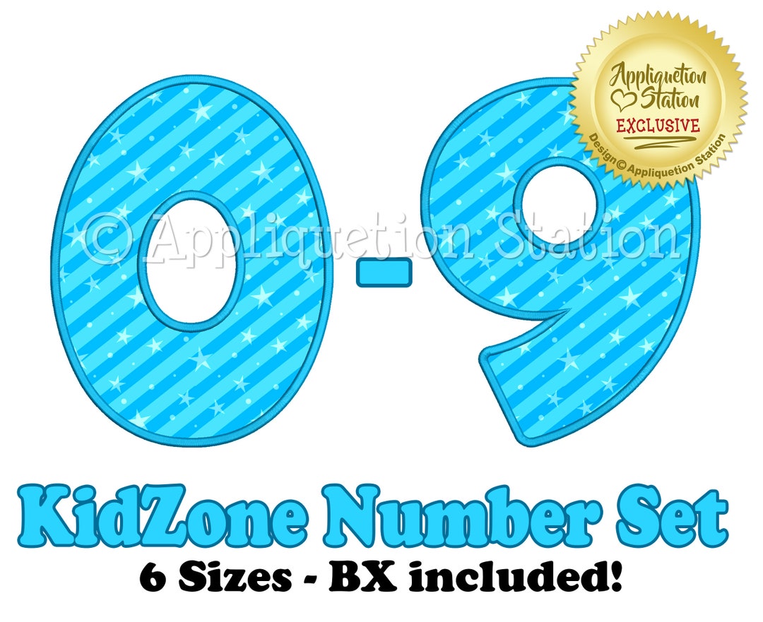 BX Kidzone Bubble Birthday Numbers Set Applique Machine - Etsy