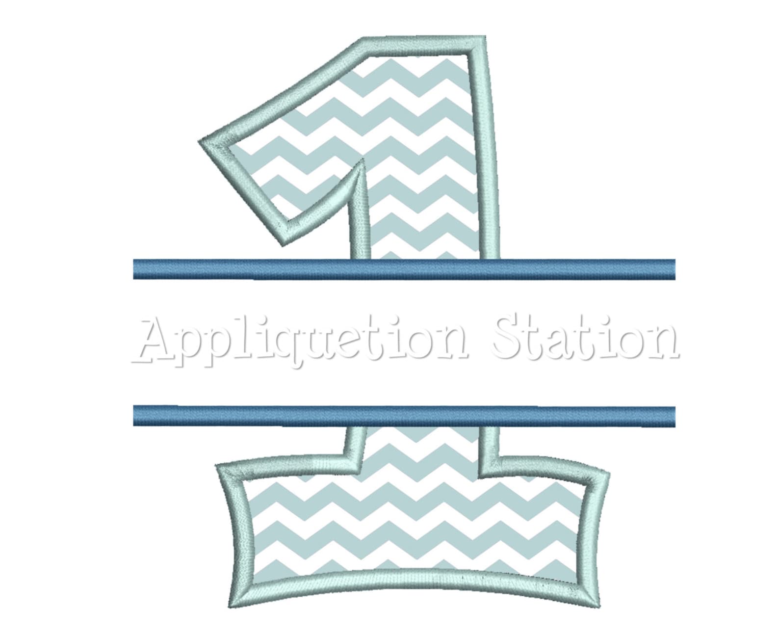 Number One Split Design 1st Birthday Applique Machine Embroidery Design ...