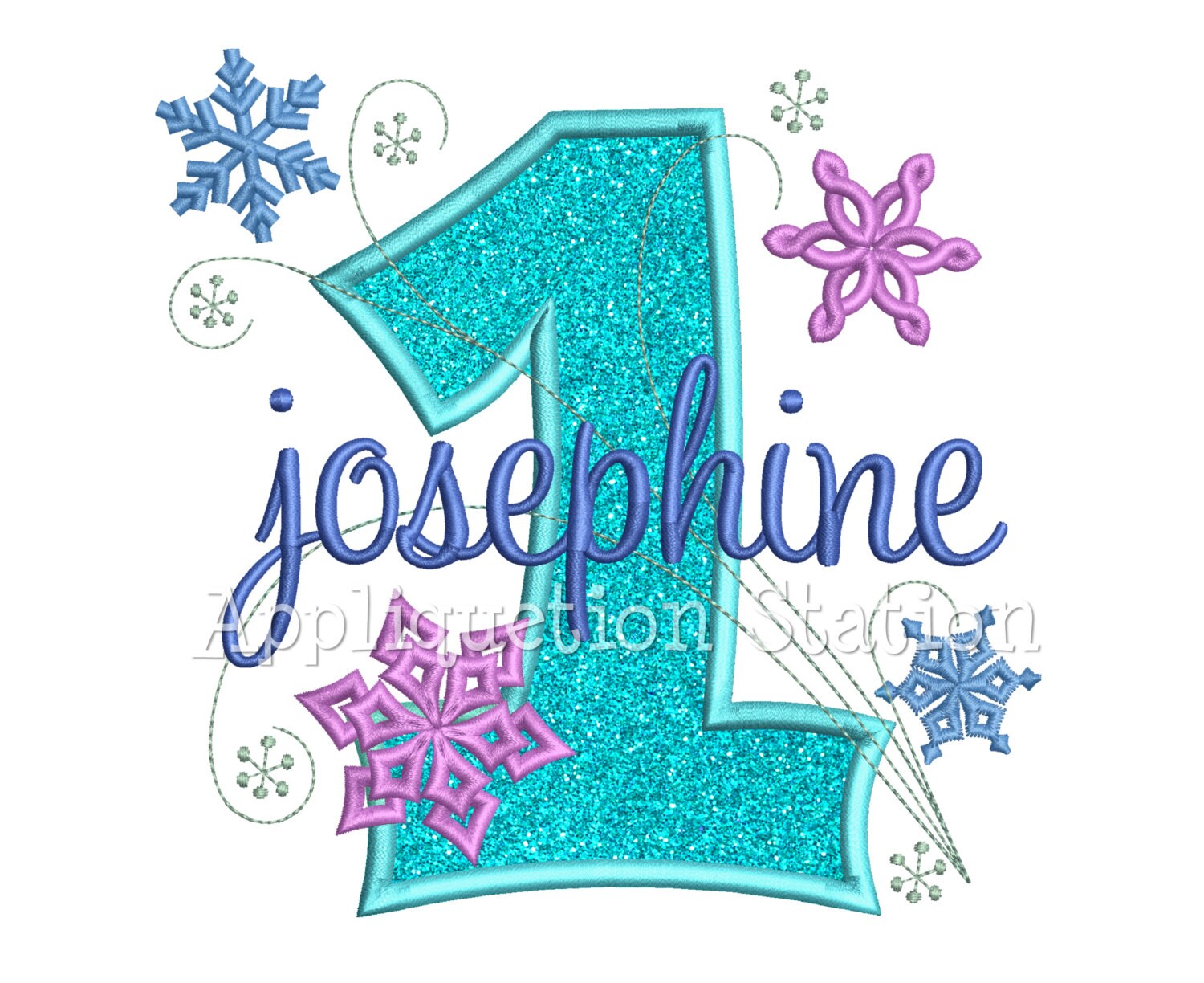 BX Snowflake Numbers Set Birthday Applique Machine Embroidery - Etsy