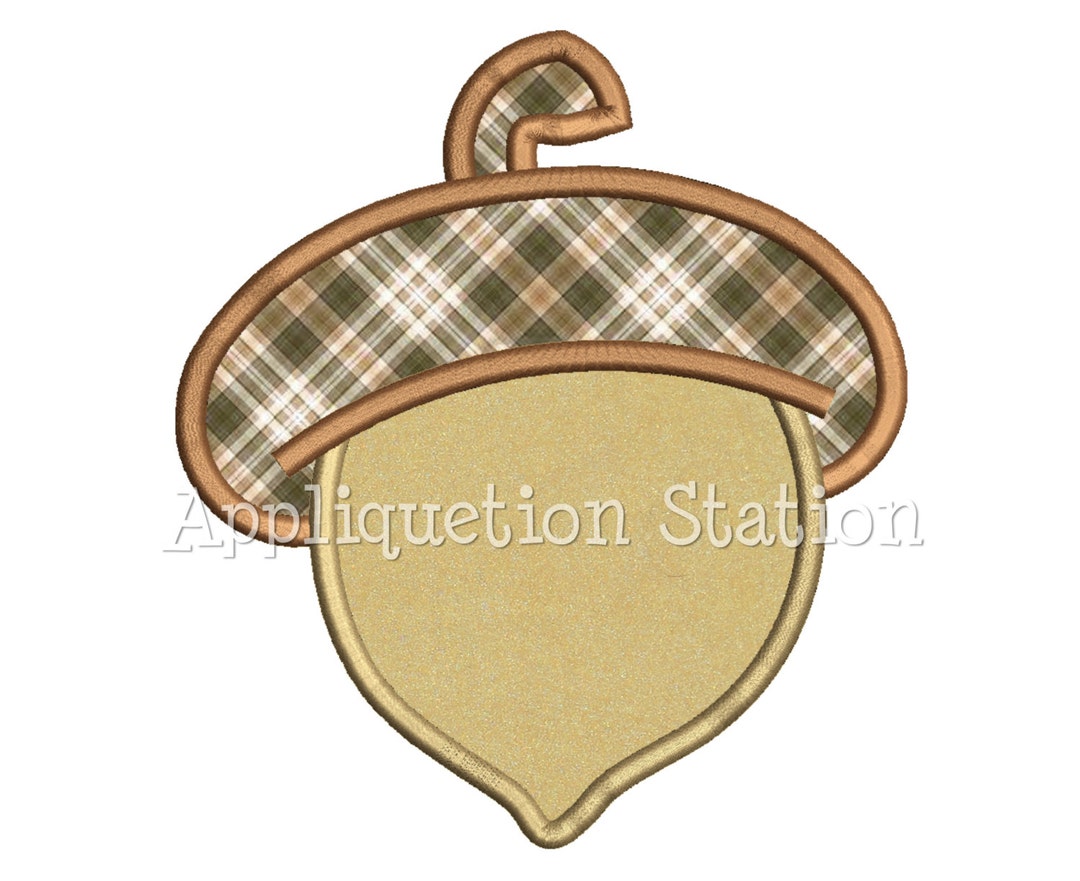 Acorn Applique Machine Embroidery Design Thanksgiving Autumn October ...