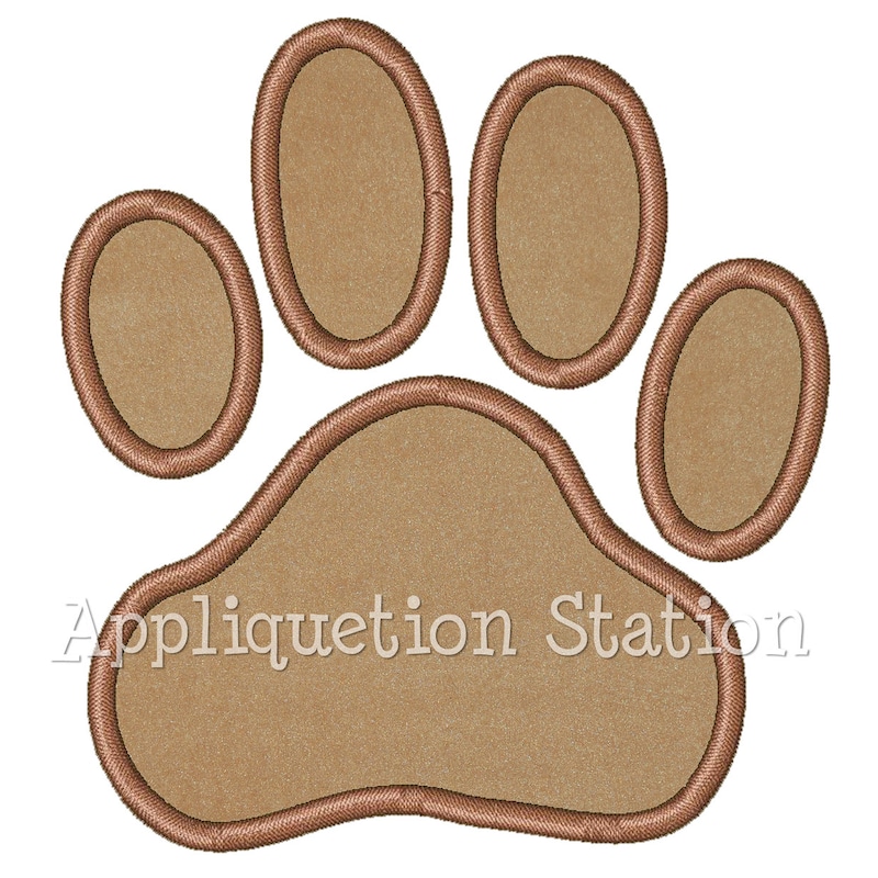 Paw Print Applique - Etsy