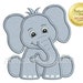 Applique Elephant Machine Embroidery Design Zoo Baby Jungle Boy Girl ...