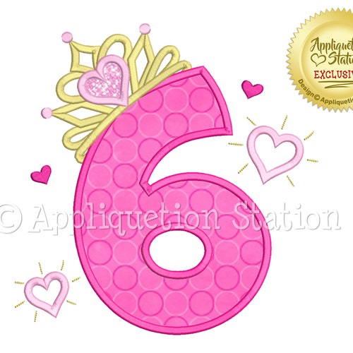 Number Two Tiara Crown 2nd Birthday Applique Machine | Etsy