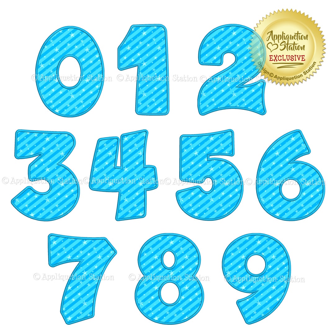 BX Numbers Kidzone Bubble Birthday Set Applique Machine Embroidery ...
