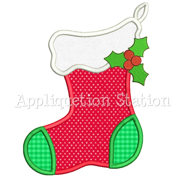Christmas Stocking Applique - Etsy