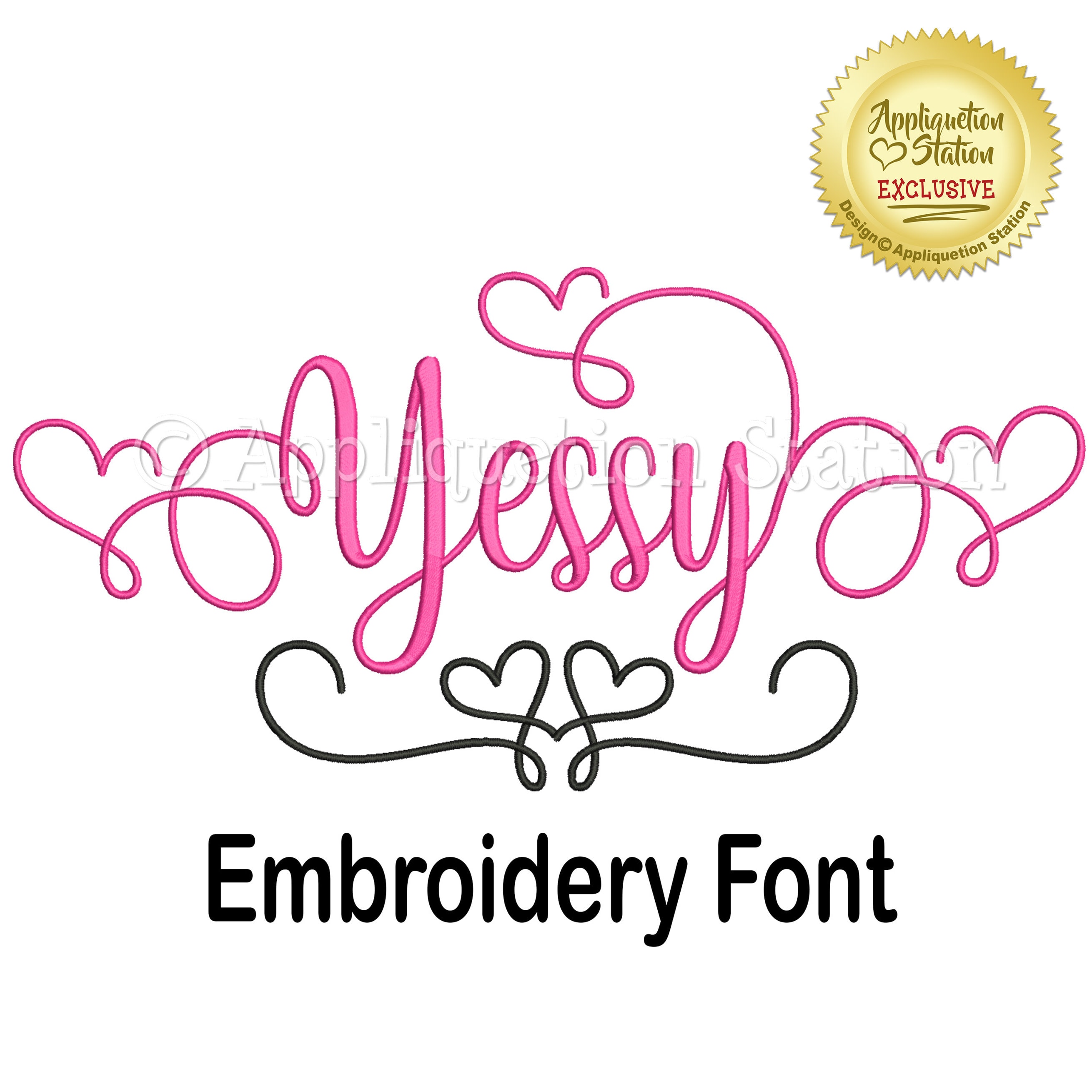 BX Font Yessy Machine Embroidery Design Alphabet Script Cursive ...