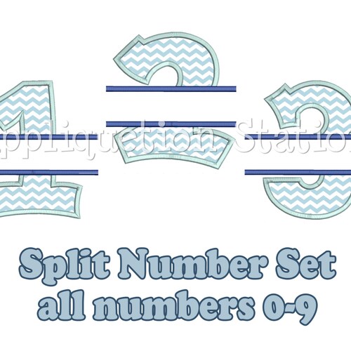 Number One Split Design 1st Birthday Applique Machine - Etsy