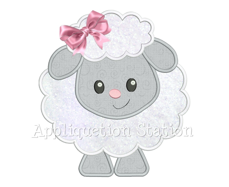 Baby Lamb Applique Machine Embroidery Design Spring Easter INSTANT ...